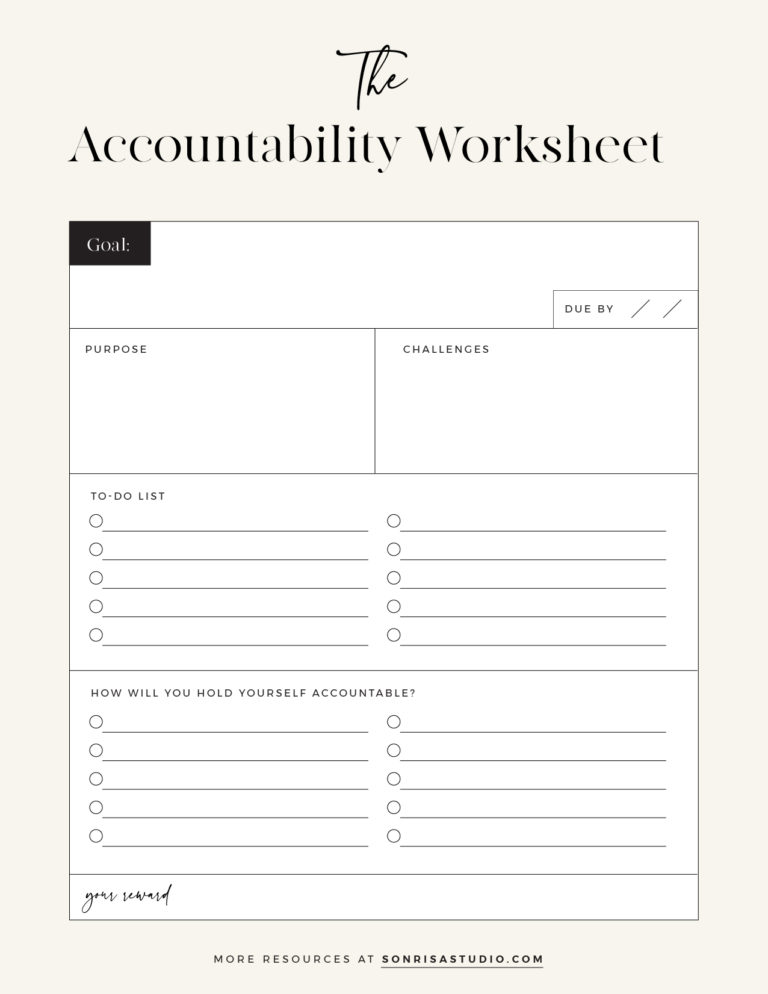 How to Hold Yourself Accountable - sonrisastudio.com
