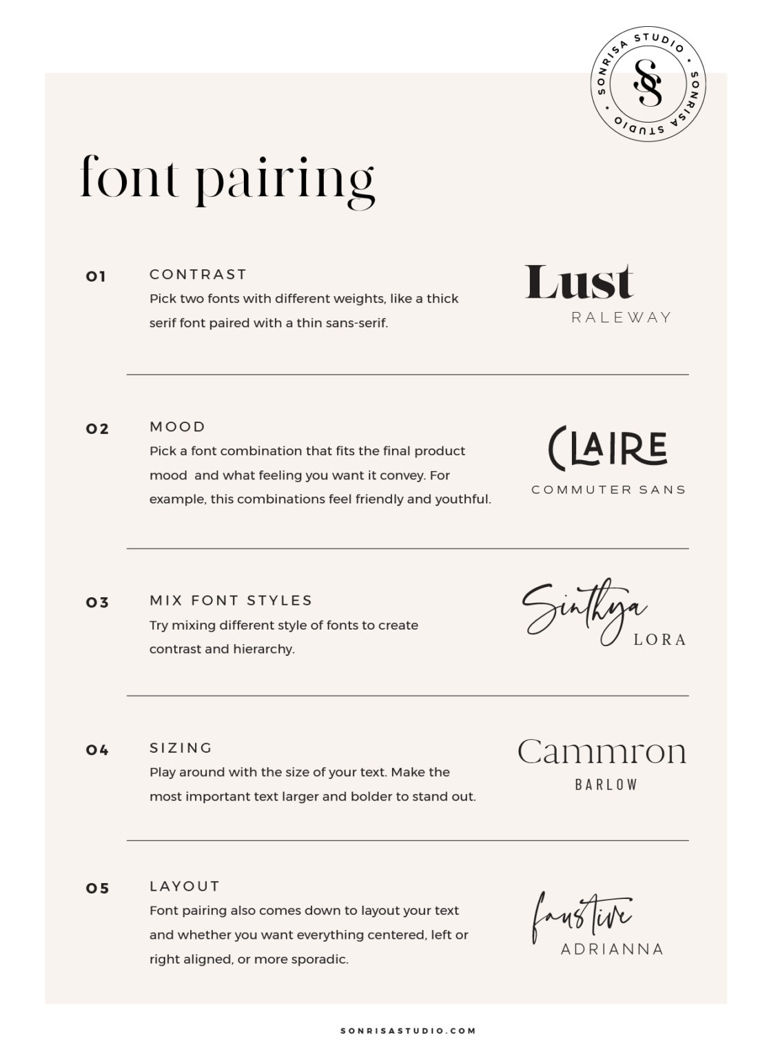 Find the Perfect Fonts for Your Brand - sonrisastudio.com