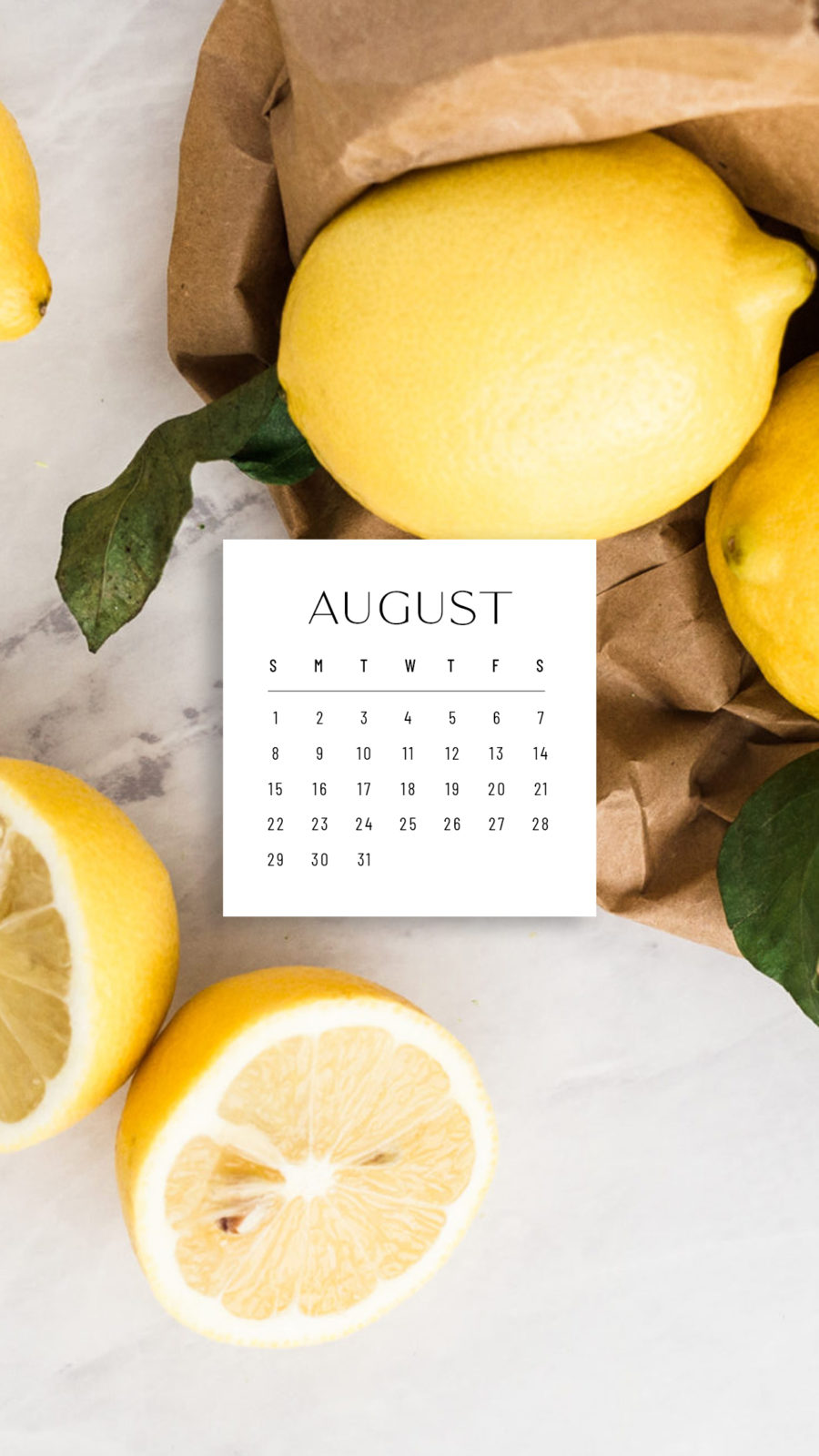 August Calendar 2021 Wallpaper Download | Sonrisa Studio