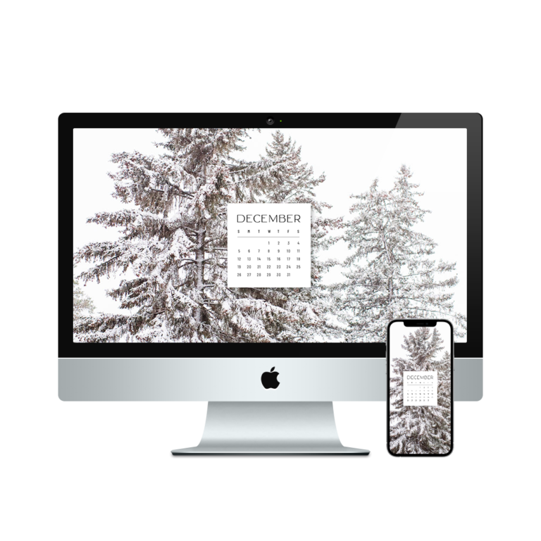 December Calendar Wallpaper - sonrisastudio.com