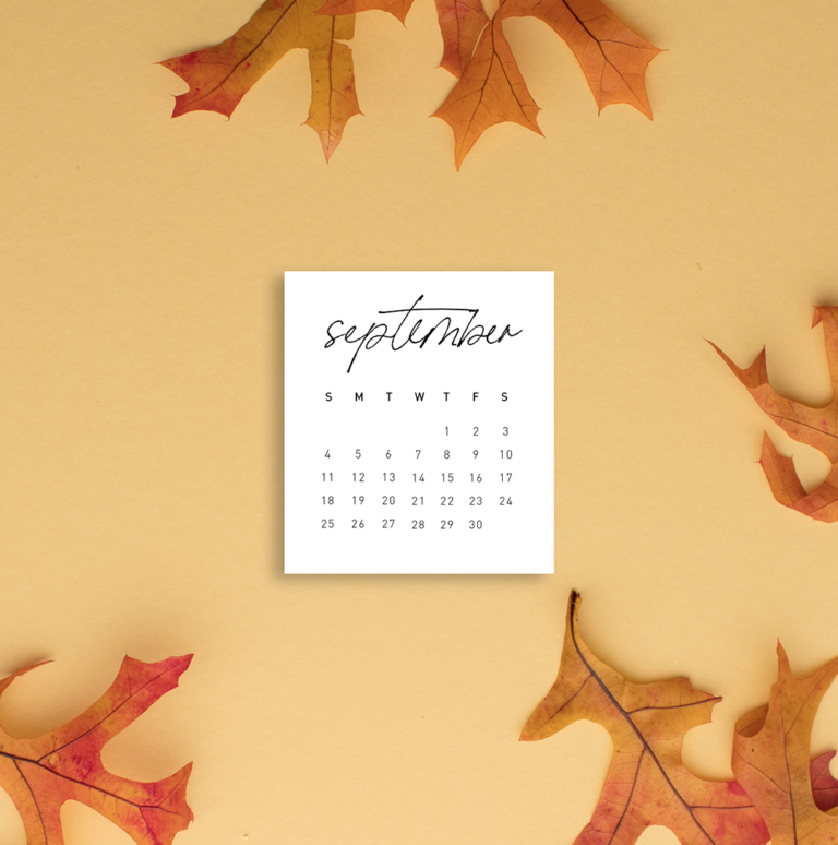 September Calendar Wallpaper - sonrisastudio.com